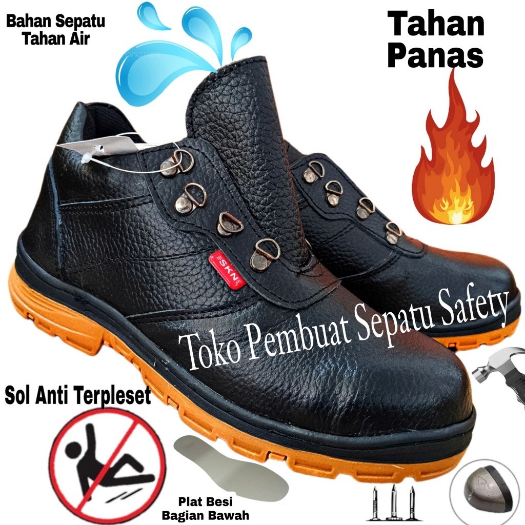 Jual Sepatu Safety Anti Licin Tahan Tusukan Kerja Pabrik Proyek Kitchen ...