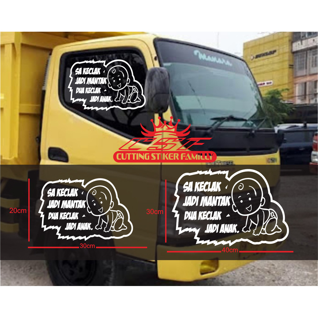 Jual Stiker mobil kaca depan samping SA KECLAK JADI MATAK DUA KECLAK ...