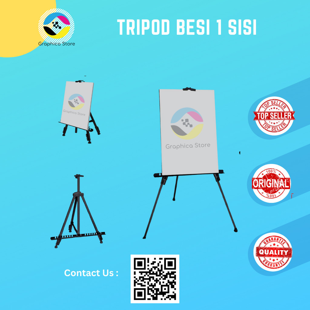 Jual Tripod Poster Display Banner | Tripod 1 Sisi | Standing Banner ...