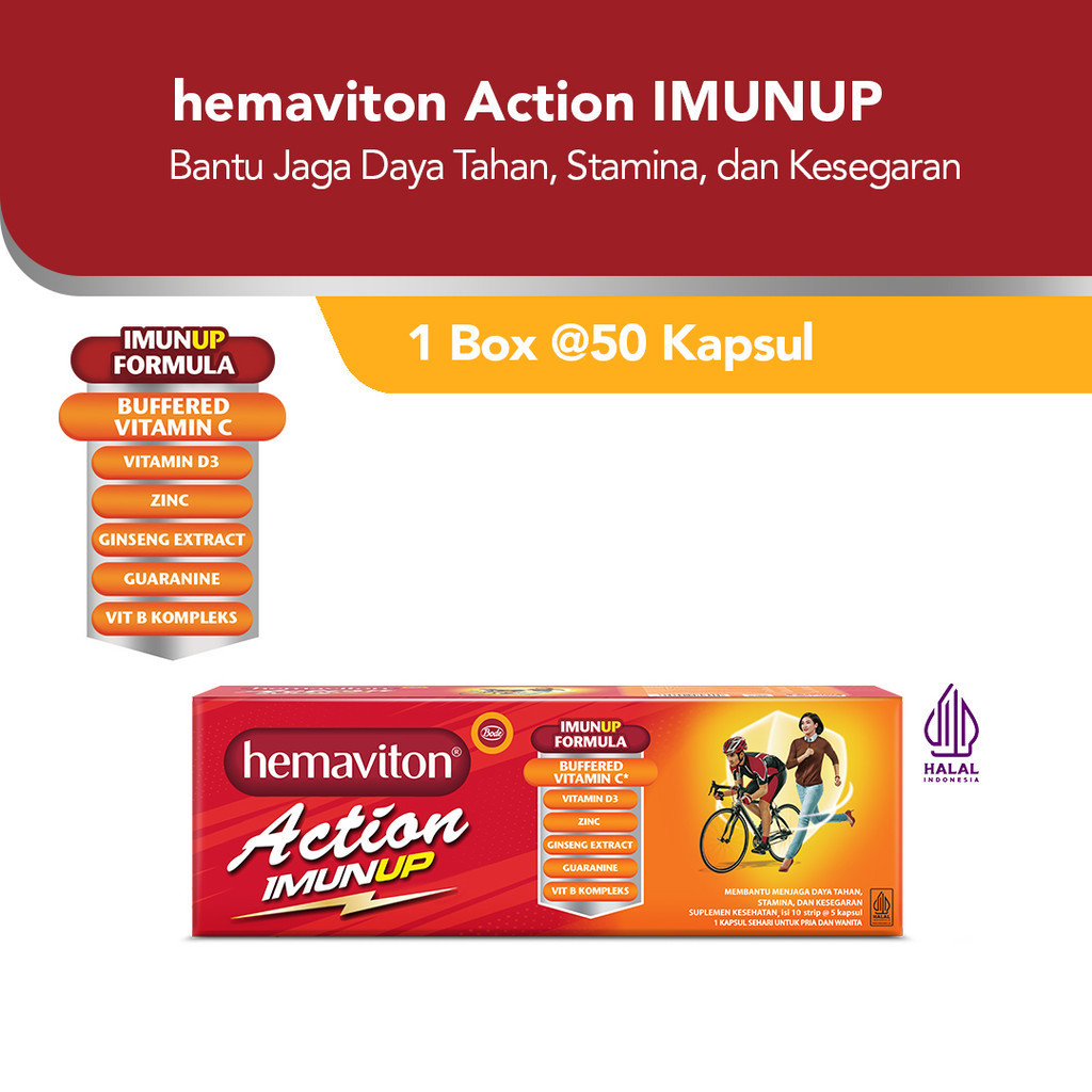 Jual hemaviton Action ImunUp Multivitamin Kapsul Suplemen Kesehatan (1 ...