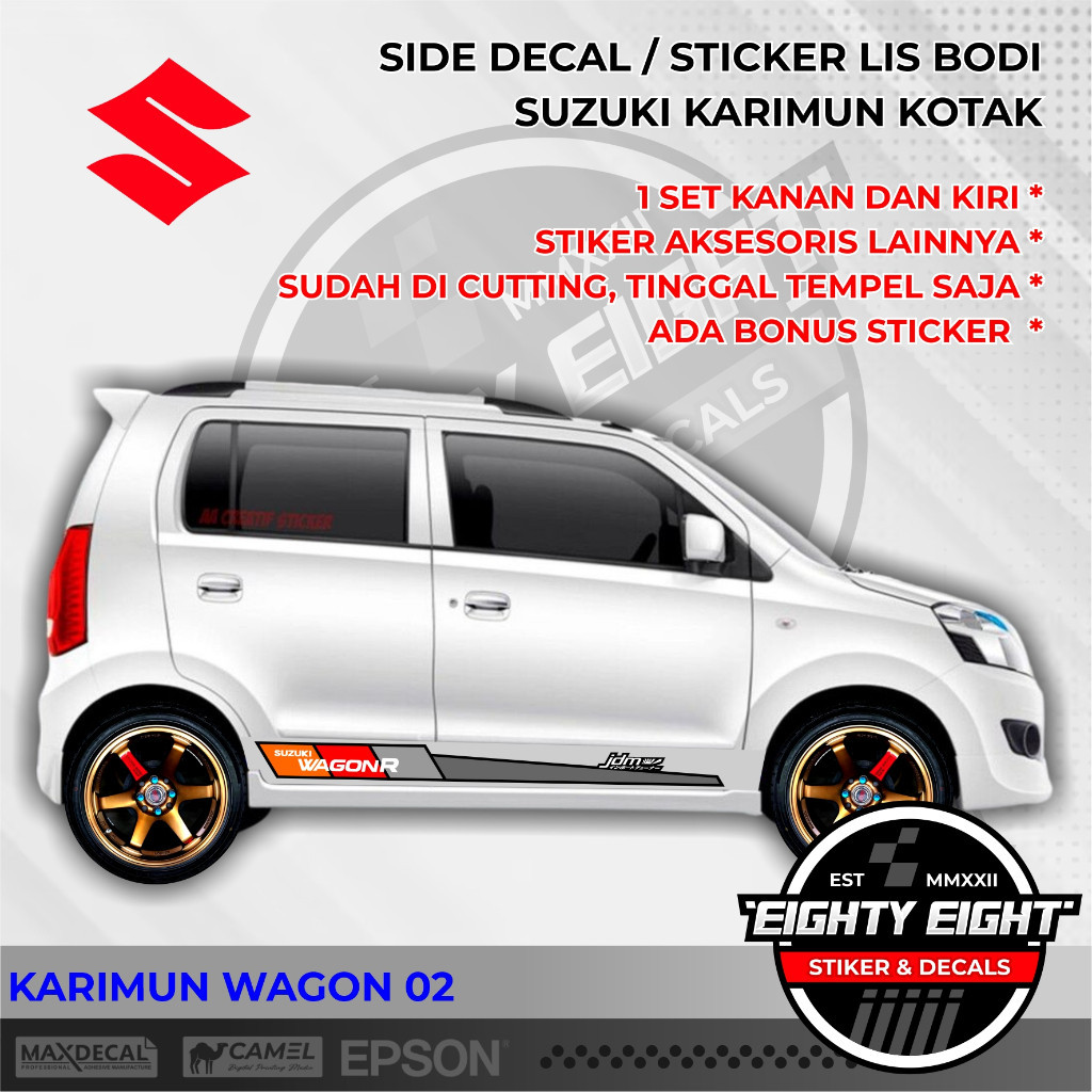 Jual Stiker Side Decal Minimalis / List body Mobil design minimalis ...