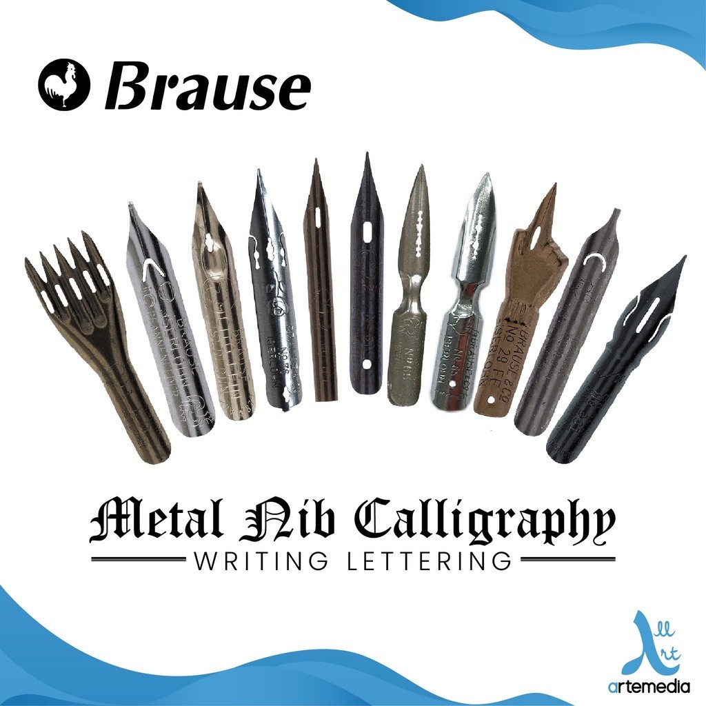 Jual Brause Metal Nib Calligraphy Writing Lettering Mata Pena Kaligrafi ...