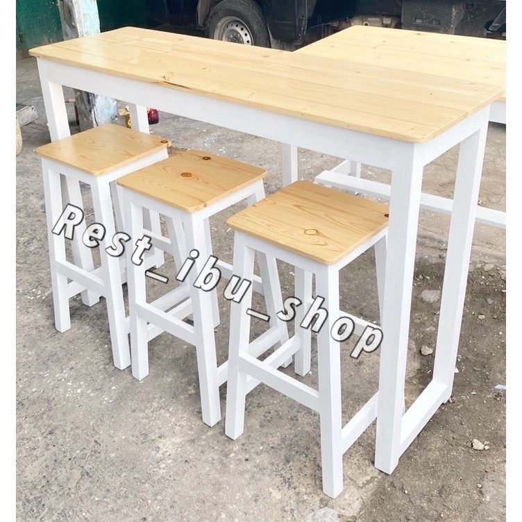 Jual JTR meja Bar minimalis Meja1+bangku3 | Shopee Indonesia