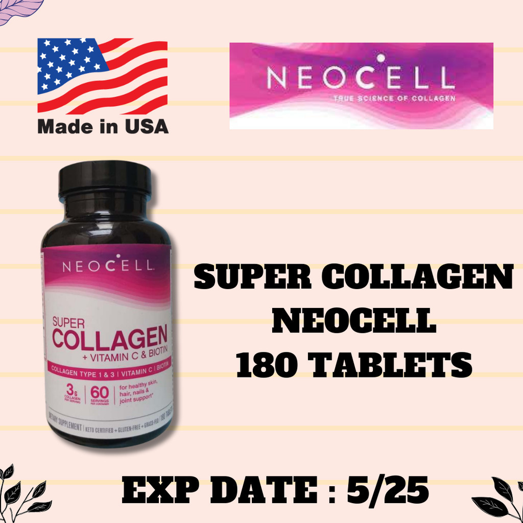Jual Collagen 180 Tablet Neocell Super Collagen Vitamin C Biotin ...