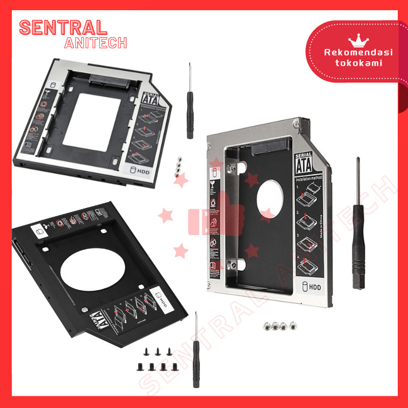 Jual HDD CADDY TIPIS (SLIM) 9.5MM /12.7MM SATA / DVD SLOT TO HDD SLOT ...