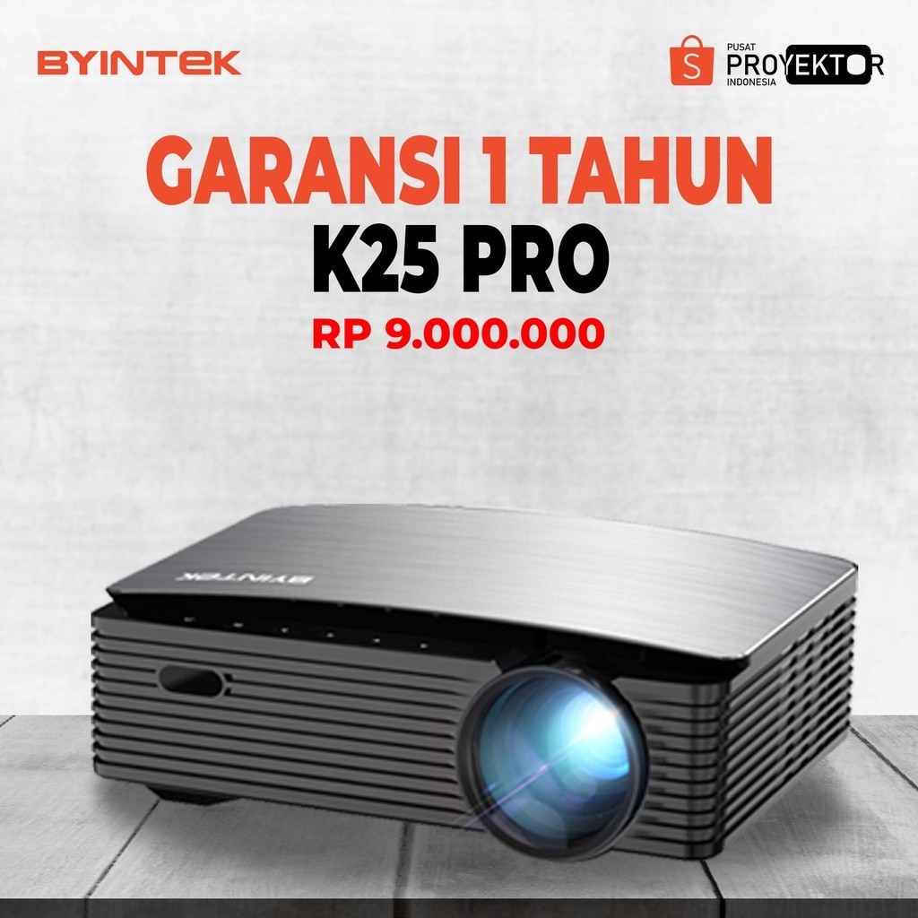 Jual promo ramadhan [GARANSI 1 TAHUN] Proyektor Byintek K25 Pro (20 PCS) | 600 ANSI Lumens ...