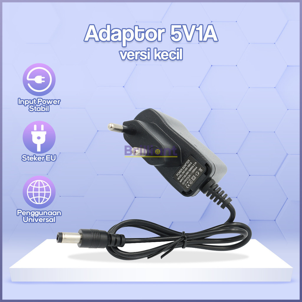 Jual [ADAPTOR NORMAL] Adaptor 5V-1A untuk power tambahan USB HUB 5 VOLT - 1 AMPERE Normal ...
