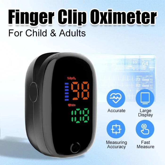 Jual FINGERTIP PULSE OXIMETER DIGITAL SMH 01 ALAT UKUR KADAR OKSIGEN ...