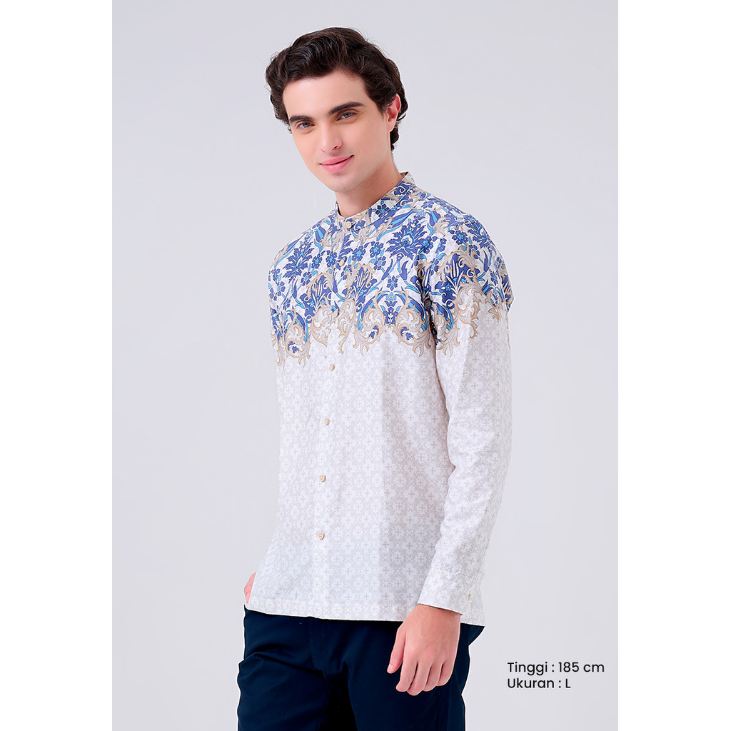 Jual MANZONE - Kemeja Lengan Panjang Pria Aighar LS Modern Fit - Navy ...