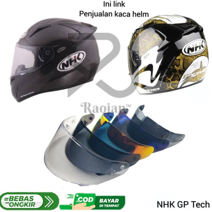 Jual Kaca helm Flat / Datar NHK GP Tech Flat Visor NHK GP Tech | Shopee ...