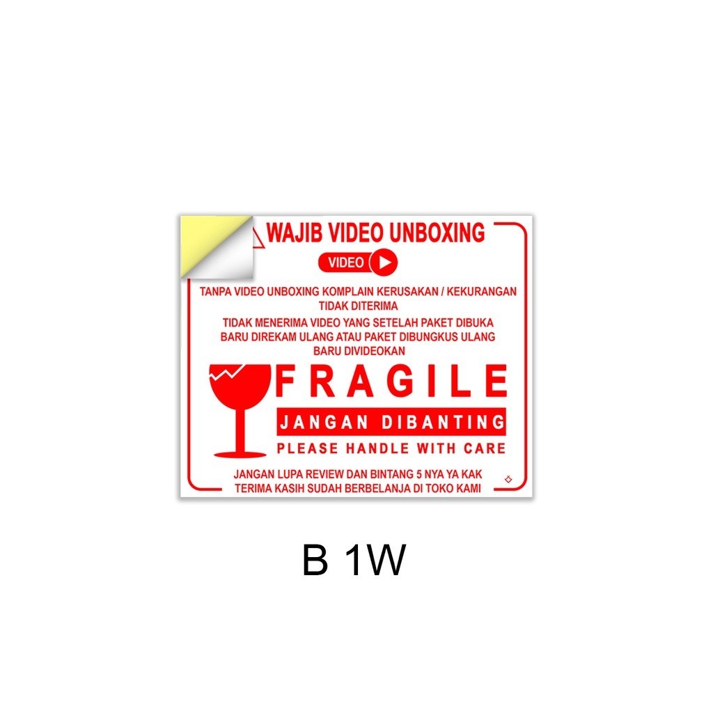 Jual MV Sticker Video Unboxing Fragile mudah pecah | Shopee Indonesia