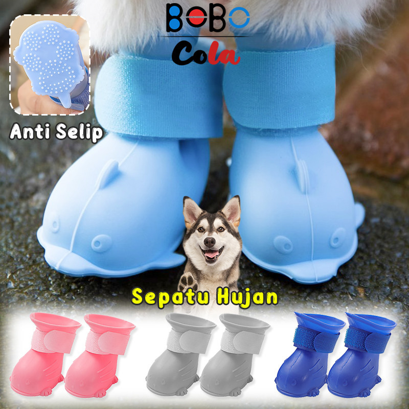 Jual Sepatu Anjing 4 Pcs Sepatu Kucing Murah Karet Anti Air Kostum ...