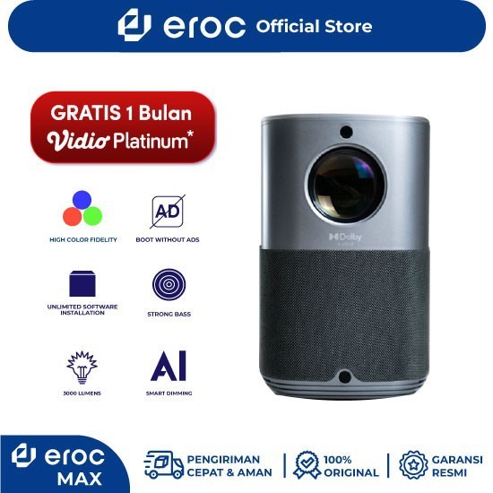 Jual EROC Android Smart Home Projector - Dolby - FHD - 415 ANSI - Model ...