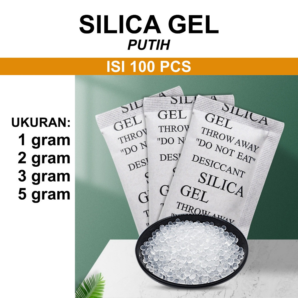 Jual AliMaMa - (ISI 100) SILICA GEL PUTIH - Satuan Anti Lembab Jamur Pengawet Serap Lembab ...
