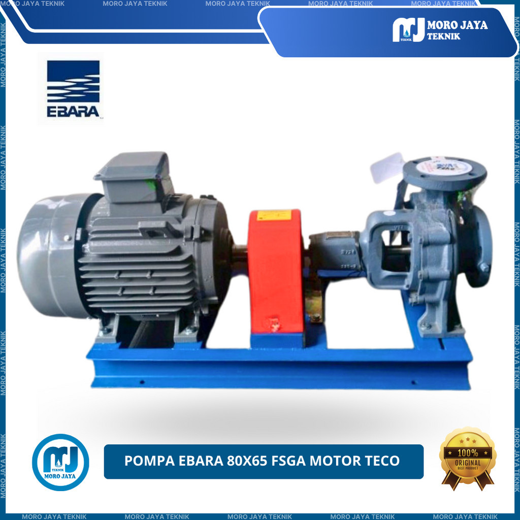 Jual Pompa Ebara 80x65 FSGA Motor Teco 5,5 Kw 7,5 Hp 2900 RPM | Shopee ...