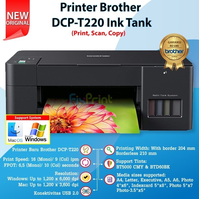 Jual Printer Inktank Brother DCP-T220 DCP T220 Pengganti DCP-T310 DCP ...