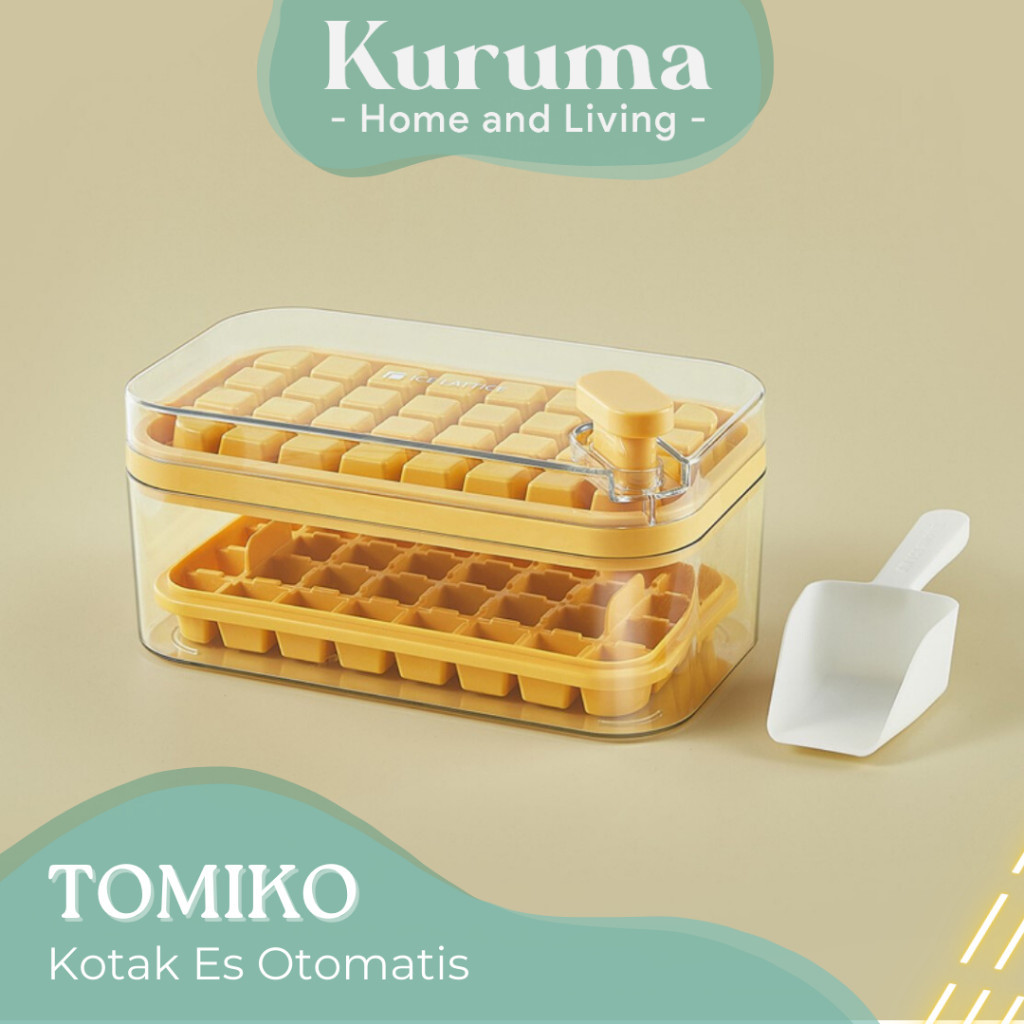 Jual KURUMA TOMIKO Cetakan Ice Cube Estetik Wadah Otomatis Ice Tray ...