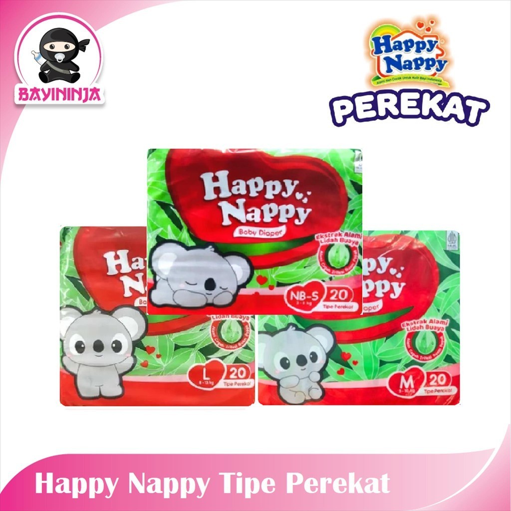 Jual Happy Nappy Baby Diapers Popok Tipe Perekat | Shopee Indonesia