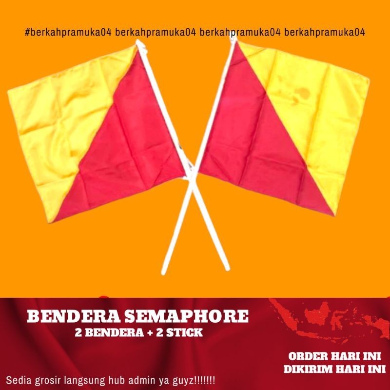 Jual bendera semapur + tongkat ( bendera 2 + tongkat 2 ) sepasang ...