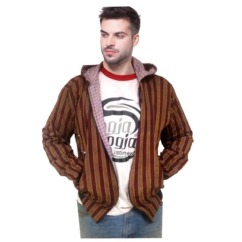 Jual LURIK JAWA Jaket Hoodie Surjan Lurik Tenun Asli | Shopee Indonesia