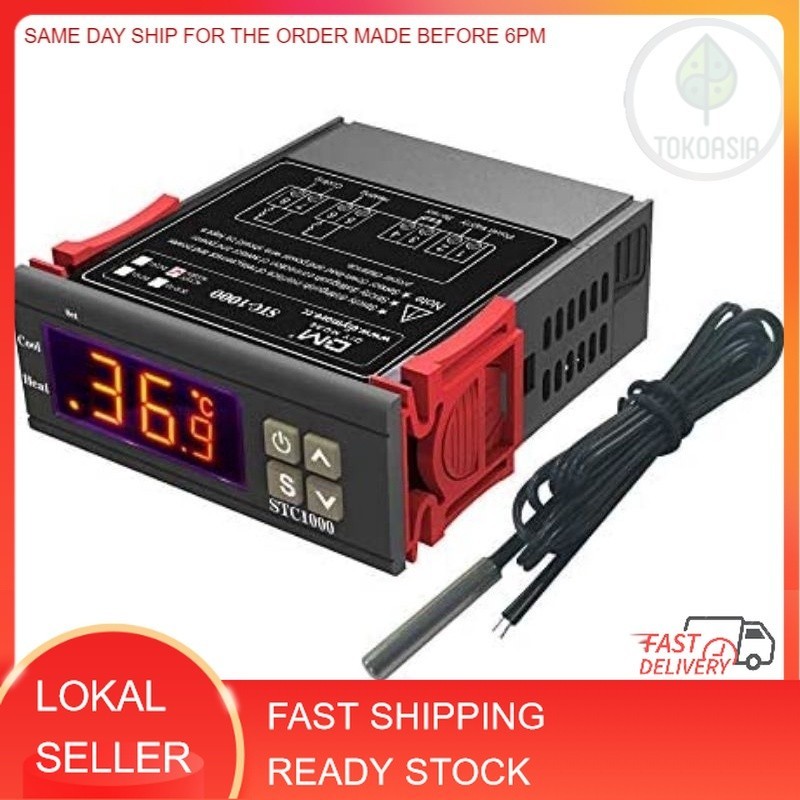 Jual (Ready Stock) STC-1000 Digital All Purpose Temperature Controller AC 10A Heating Cooling ...