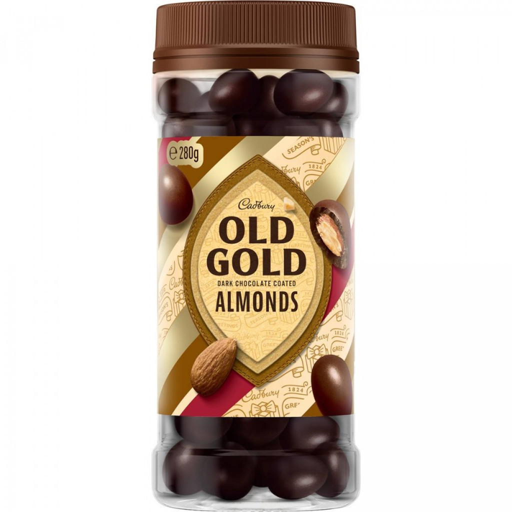Jual Australia Cadbury Old Gold Dark Chocolate Coated Almonds 280g ...