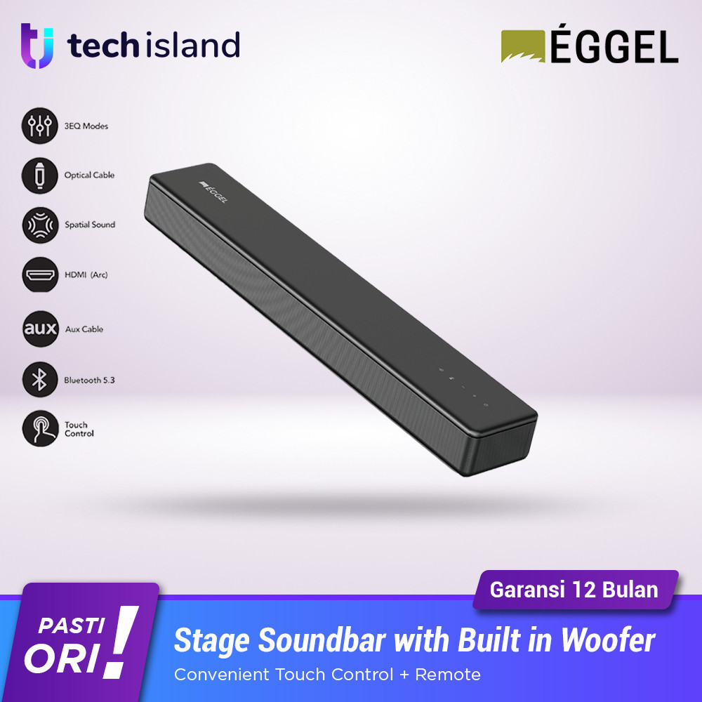 Jual Eggel Stage Soundbar with Built in Subwoofer Touch Control, 3EQ ...