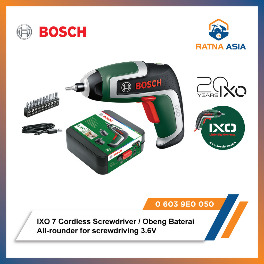 Jual Bosch IXO 7 Cordless Screwdriver / Obeng Baterai All-rounder 3.6V ...