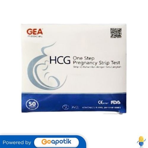 Jual Gea Medical Hcg One Step Pregnancy Strip Test Box 50 Pcs | Shopee ...