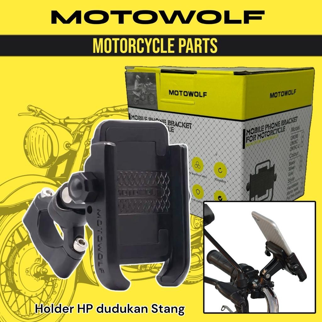 Jual Holder HP MOTOWOLF V2 DUDUKAN STANG MOTOR Universal | Shopee Indonesia
