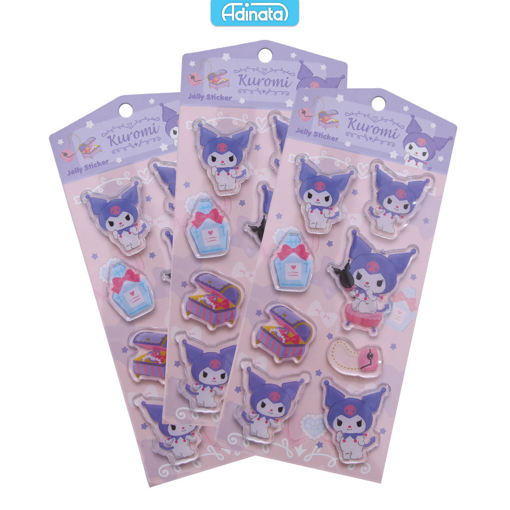 Jual Kuromi Jelly Embossed Stickers 2432-6122 - Adinata / Sticker ...