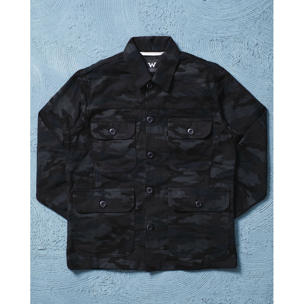 Jual WINGMAN DENIM - WORK JACKET | BLACK CAMO | Shopee Indonesia