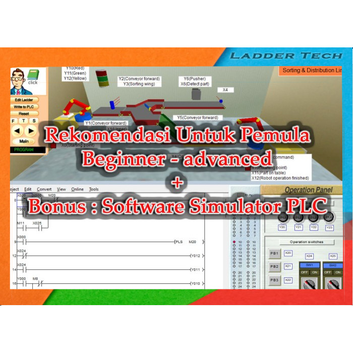 Jual Tutorial PLC + Bonus Simulator Pemrograman Mitsubishi FX Series ...
