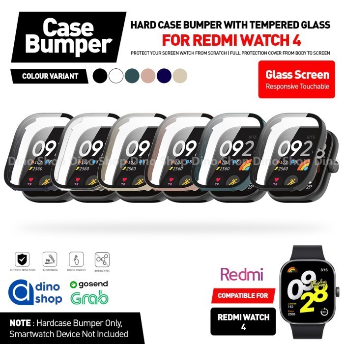 Jual Hard Case For REDMI WATCH 4 Casing Bumper Glass Screen Cover ...
