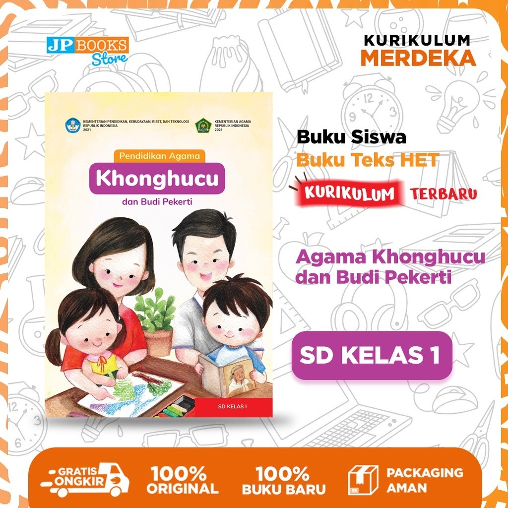 Jual JP Books – (KURIKULUM TERBARU) Buku Siswa / Buku Teks HET Kurmer Sekolah Agama Khonghucu SD ...