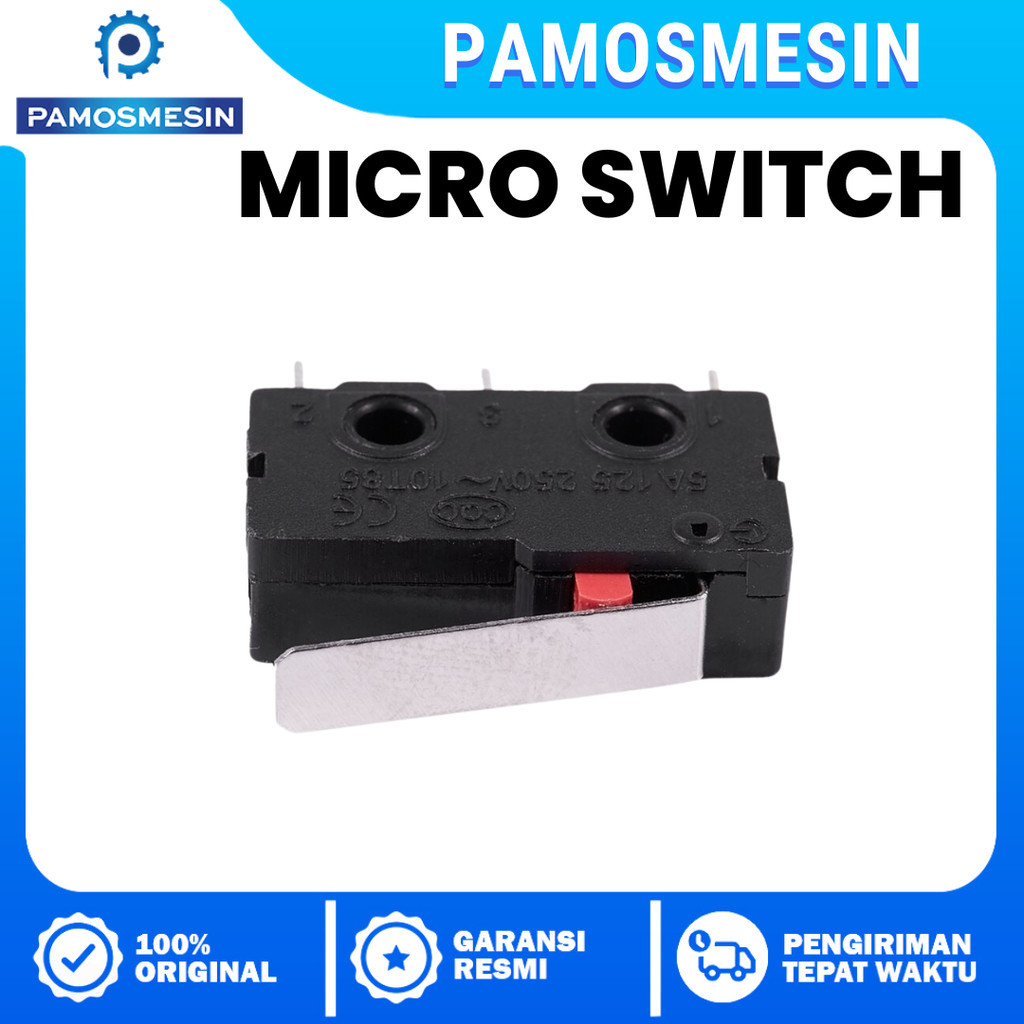 Jual Pamosroom Micro Limit Switch Saklar 5A 250V 3 PIN Micro Switch Colokan Terminal Listrik ...