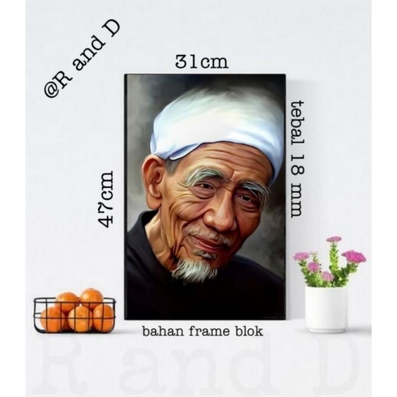 Jual Hiasan Dinding Mbah Maemun Zubaer Ukuran besar | Hiasan dinding ...