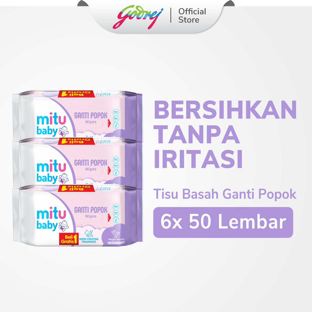 Jual Mitu Baby Tisu Basah Ganti Popok Playful Fressia 50'S Beli 1 ...