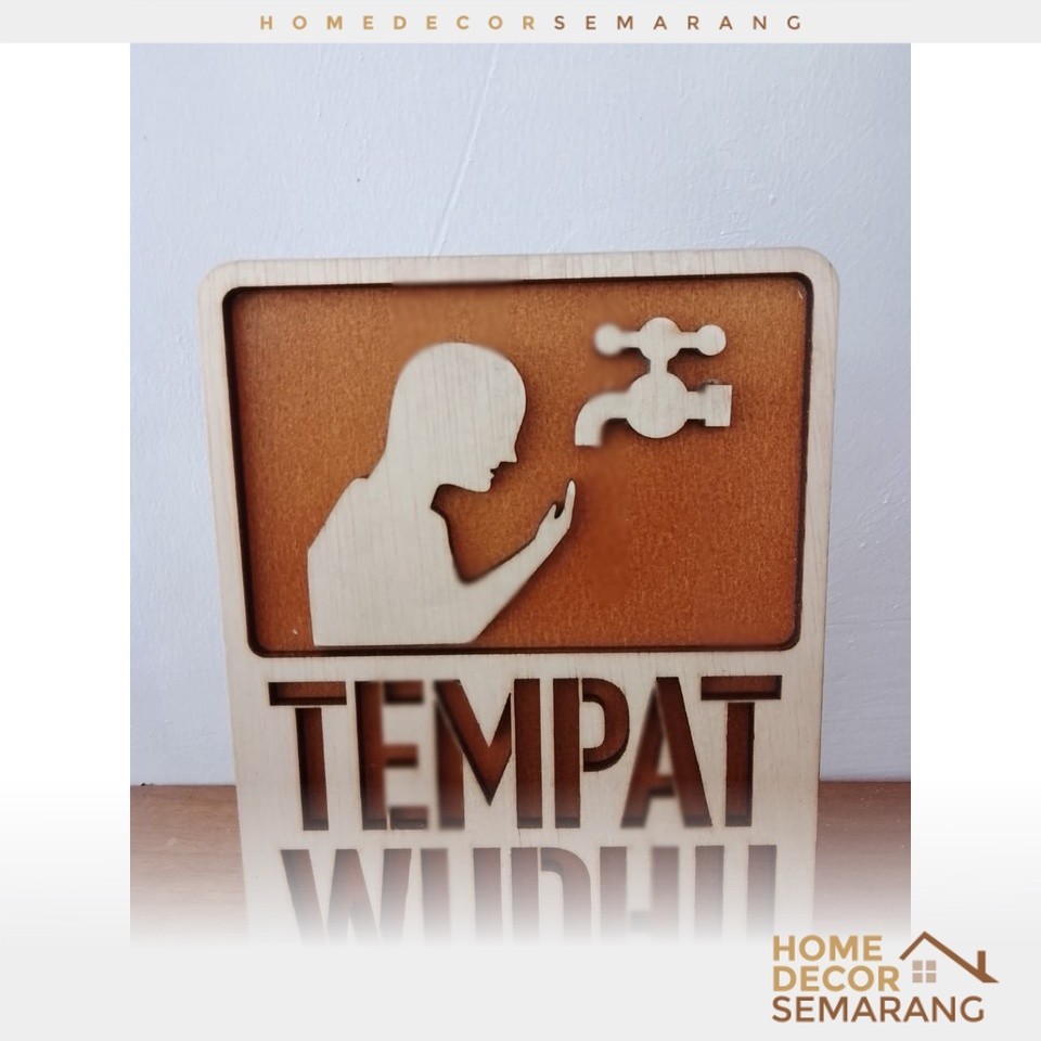 Jual PAPAN TANDA TEMPAT WUDHU -SIGN KAYU | Shopee Indonesia