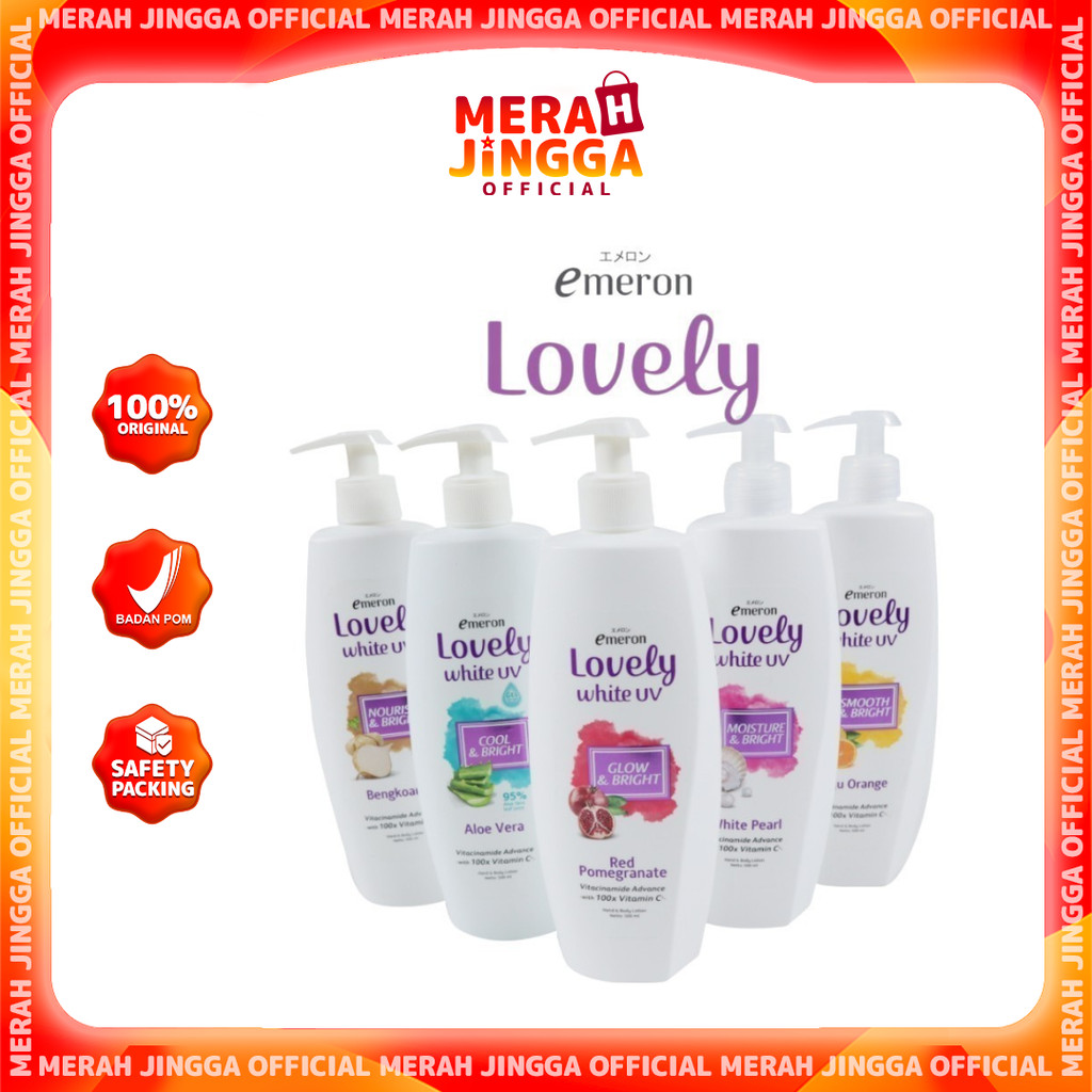 Jual Emeron Lovely White UV Series | Emeron Lotion Series | Merah Jingga Official | Shopee Indonesia
