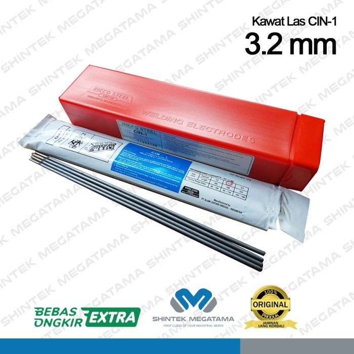 Jual Kawat Las CIN 1 3.2 mm (1KG) Nikko Steel / Las Elektroda cast Iron Besi Cor CIN1 3,2 mm ...