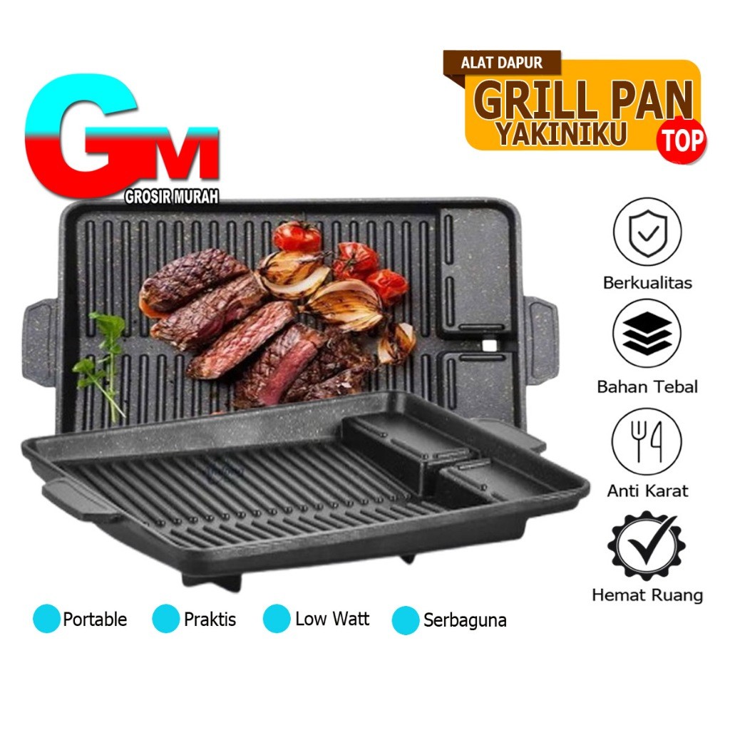 Jual Paket Grill Pan Yakiniku KOREAN BBQ Grill / panggangan KOREAN BBQ ...