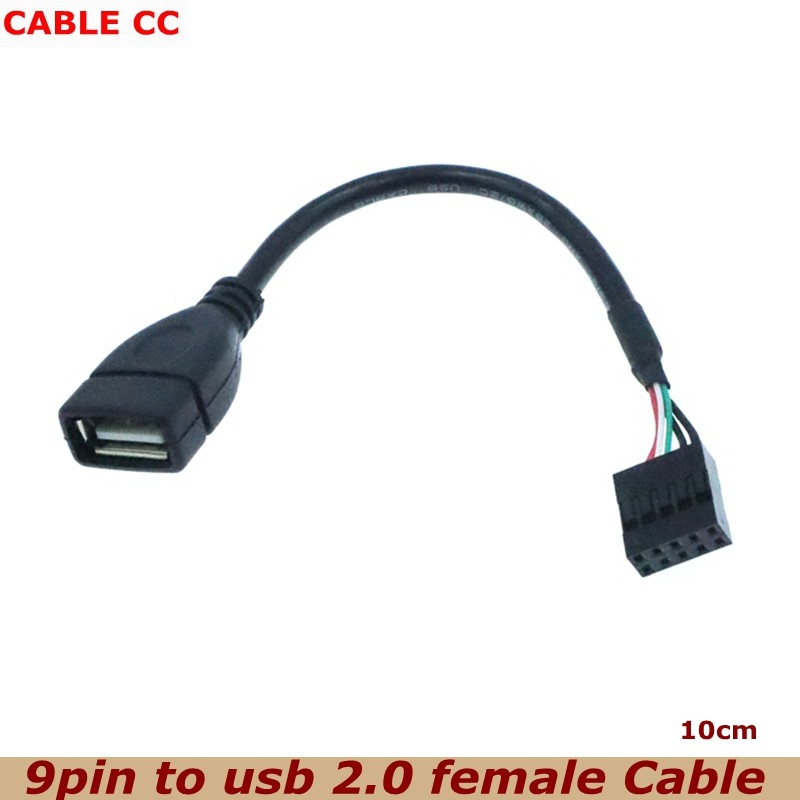 Jual 9-pin USB Motherboard Internal Header to USB2.0 Bus Adapter ...