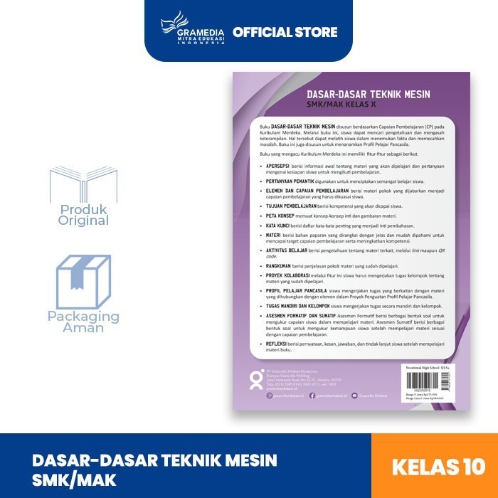 Jual Buku Dasar - Dasar Teknik Mesin SMK/MAK Kelas 10 - Kurikulum Merdeka | Shopee Indonesia
