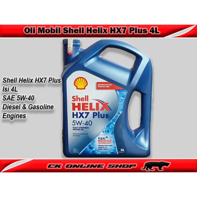 Jual OLI SHELL HELIX HX7 PLUS 5W-40 4L GALON - OLI SHELL HELIX HX7 5W ...