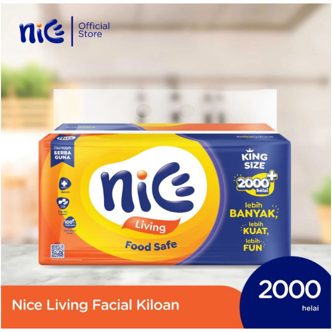 Jual Tissue Nice Living 2000+ Helai King Size Facial Tisue Tisu Wajah Serba Guna Food safe ...