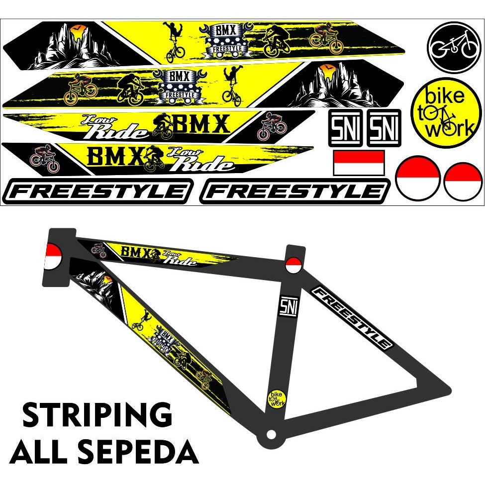 Jual STIKER VARIASI STRIPING BUAT SEPEDA BMX ALL VARIASI UNIVERSAL ALL ...