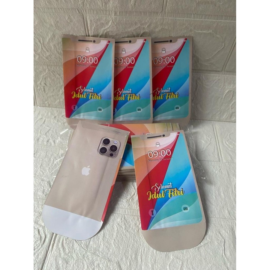 Jual Amplop ampau lebaran motif iphone uk medium isi 100 50 10 lembar - iphone mix, 100 lembar ...