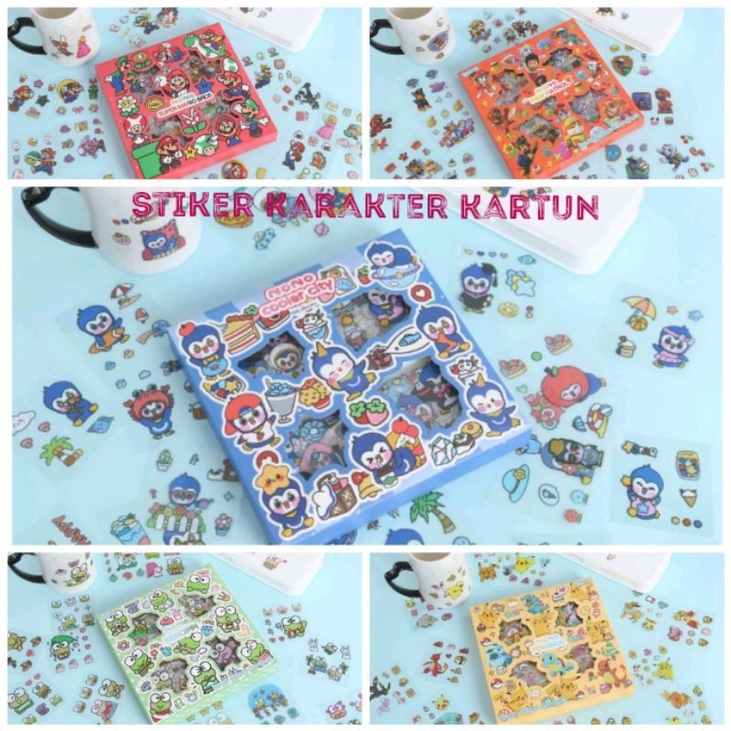 Jual Sticker Nono Lucu Karakter Kartun Pororo Keropi Pokemon Super ...