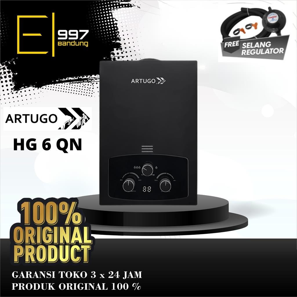 Jual ARTUGO Water Heater Gas HG 6 QN / HG 6QN / HG6QN , Instant 6 Liter ...